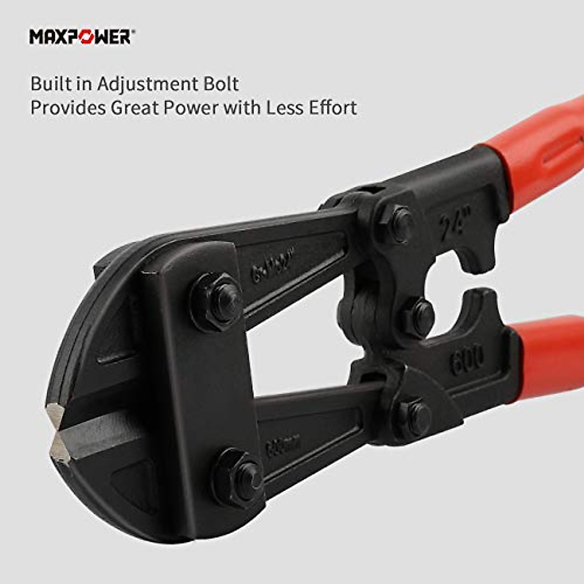 MAXPOWER Bolt Cutter 24 inch, Chrome Molybdenum Steel Blade Heavy Duty Bolt Cutter