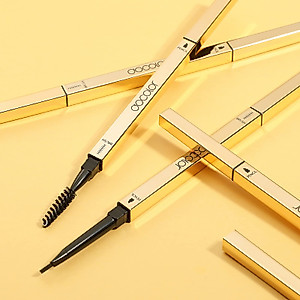 Docolor Makeup Micro Brow Pencil, Definer Eyebrow Pencil,Dual-Sided,Ultra-Fine Mechanical Pencil, Soft Brown and Black,2 Count