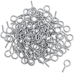 LUORNG 100PCS 0.67 inches Stainless Steel Eye Screws, Heavy Duty Screw, Eye Hooks Screw Eye Bolts Eye Hooks Screw
