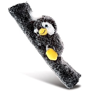 DolliBu Black Penguin Plush Car Seatbelt Cover - Soft Fluffy Cushion Support for Safety Seat Belt Strap Cover, Decorative Wild Life Stuffed Animal Padded Toy Cute Vehicle Accessory for Kids & Adults