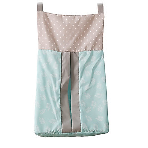 CribMATE Baby Girl Boy Diaper Organizer Bag Pink/Gray/Navy Blue/Light Blue/Bright Blue Flower Diaper Stacker Bag (Light Blue)