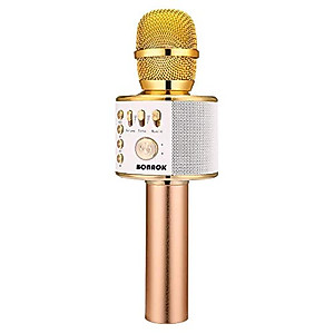 BONAOK Wireless Bluetooth Karaoke Microphone,3-in-1 Portable Handheld Karaoke Mic Speaker Machine Christmas Birthday Home Party for All Smartphone
