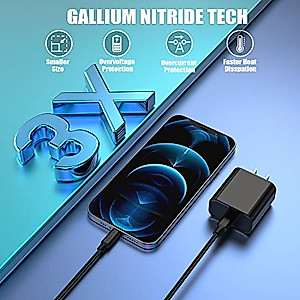 [Apple MFi Certified] iPhone Fast Charger, Veetone 20W PD Type C Power Wall Charger Plug with 6FT Nylon Braided USB-C to Lightning Quick Charging Sync Cable for iPhone 14/13/12/11/XS/XR/X/iPad/AirPods