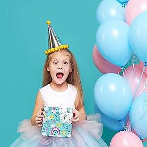 Birthday Wrapping Paper Rainbow, 6 Sheets I Love Sunshine Rainbow Design Gift Wrap Paper,20 x 28 inch Per Sheet Folded Flat Birthday Paper for Kids Girls Boys Baby Shower