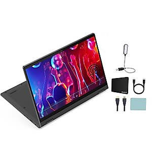 Lenovo Ideapad Flex 5i 14" FHD 2-in-1 Touchscreen Laptop, Intel Core i3-1115G4, 4GB RAM, 1TB SSD, Fingerprint Reader, Intel UHD Graphics, Windows 11 Home, Graphite Gray + Accessories