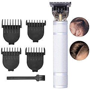 Hair Trimmer, Ergonomically Body Design Powered By 18650 Lithium Battery Barber Shop Hair Clipper Hair Clipper, for Barber Shop(Silver)