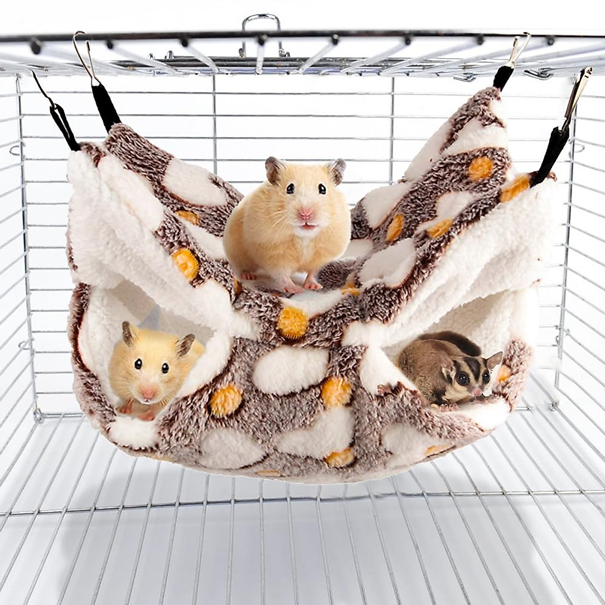 ZukoCert Two Pieces Small Pet Cage Hammock Accessories for Guinea Pigs, Hamsters, Chinchillas