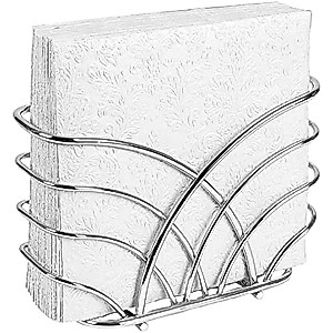 LEVIMETREE Silver Napkin Holder for Table - Stainless Steel Napkin Holders for Kitchen, Napkin Holders for Paper Napkins, Modern Serviette Holder Tissue Dispenser, porta servilletas de mesa