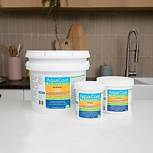 Aqua Coat Water Based Wood Grain Filler Gel, Fast Drying, Low Odor Clear Wood Filler, Non Toxic, Environmentally Safe. (Pint)