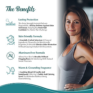 Dr. Dave's Primal Essence Extra Strength Tallow Deodorant - Aluminum-Free - Baking Soda, Beeswax, Coconut Oil and Mango Butter - Vanilla and Sandalwood