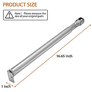 DELSbbq Tube Burner Replacement for Blackstone 36 inch Grill- B036 4-Pack Stainless Steel Straight Burner Tube, Set of 4 with Screw