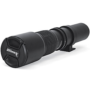 Ultimaxx 500mm f/8 Multi-Coated Telephoto Lens Kit for Canon EOS 80D,77D,70D,60D,60Da,50D,7D,7D II,6D,6D II,5D Mark II,III,IV,5DS,1DS,T7i,T7s,T7,T6s,T6i,T6,T5i,T5,T4i,SL2 & SL1 Digital SLR Cameras