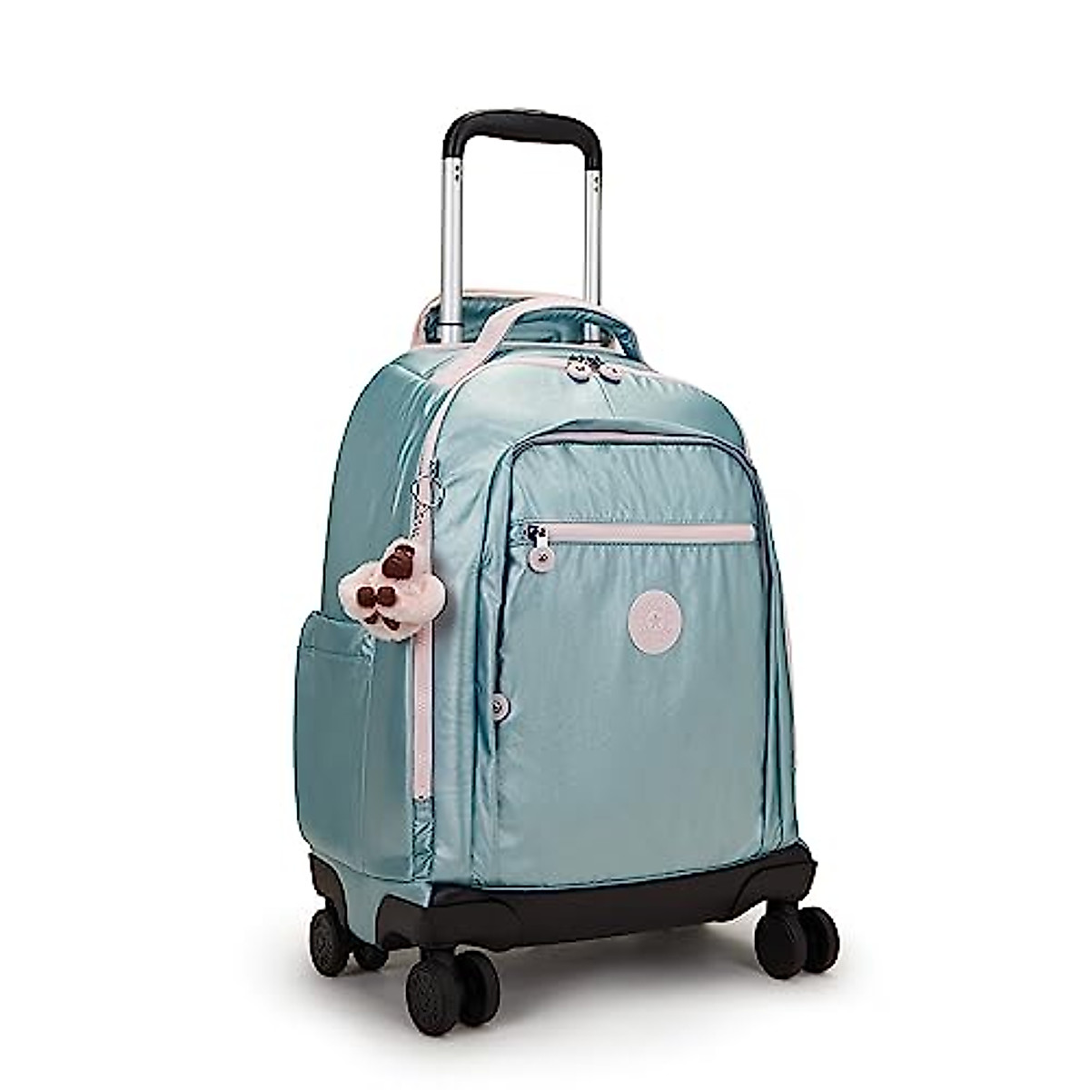 Kipling New Zea Metallic 15" Laptop Rolling Backpack Fairy Green Met