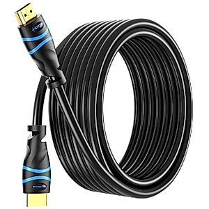 BlueRigger 4K HDMI Cable 50FT (4K 30Hz, HDR10, in-Wall CL3 Rated, High Speed, HDCP2.3, eARC) - Long HDMI Cable Compatible with Home Theatre, HDTV, Gaming Consoles, Streaming Devices