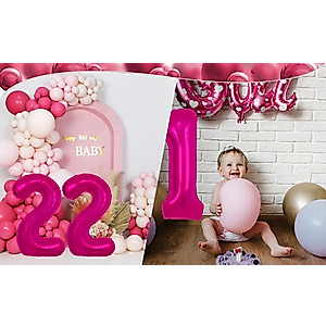 40 Inch Hot Pink Number 3 Balloon 3 Years Old Birthday Decorations Pink Three Balloons for 3rd Birthday Decorations Girl Number 3 Balloon Pink for 3rd Birthday Balloons 3 Years Anniversary Decors