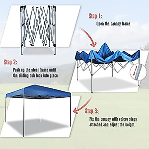 Canopy Tent Outdoor Canopy Party Shade 10 x 10ft Portable Pop Up Canopy Event Tent Party Tent Water Resistant Spacious Summer Cover Instant Canopy Shelter Tent with Wheeled Carry Bag