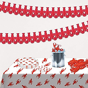 Beistle Crawfish Garland, 2 Piece, 9" x 14', Red