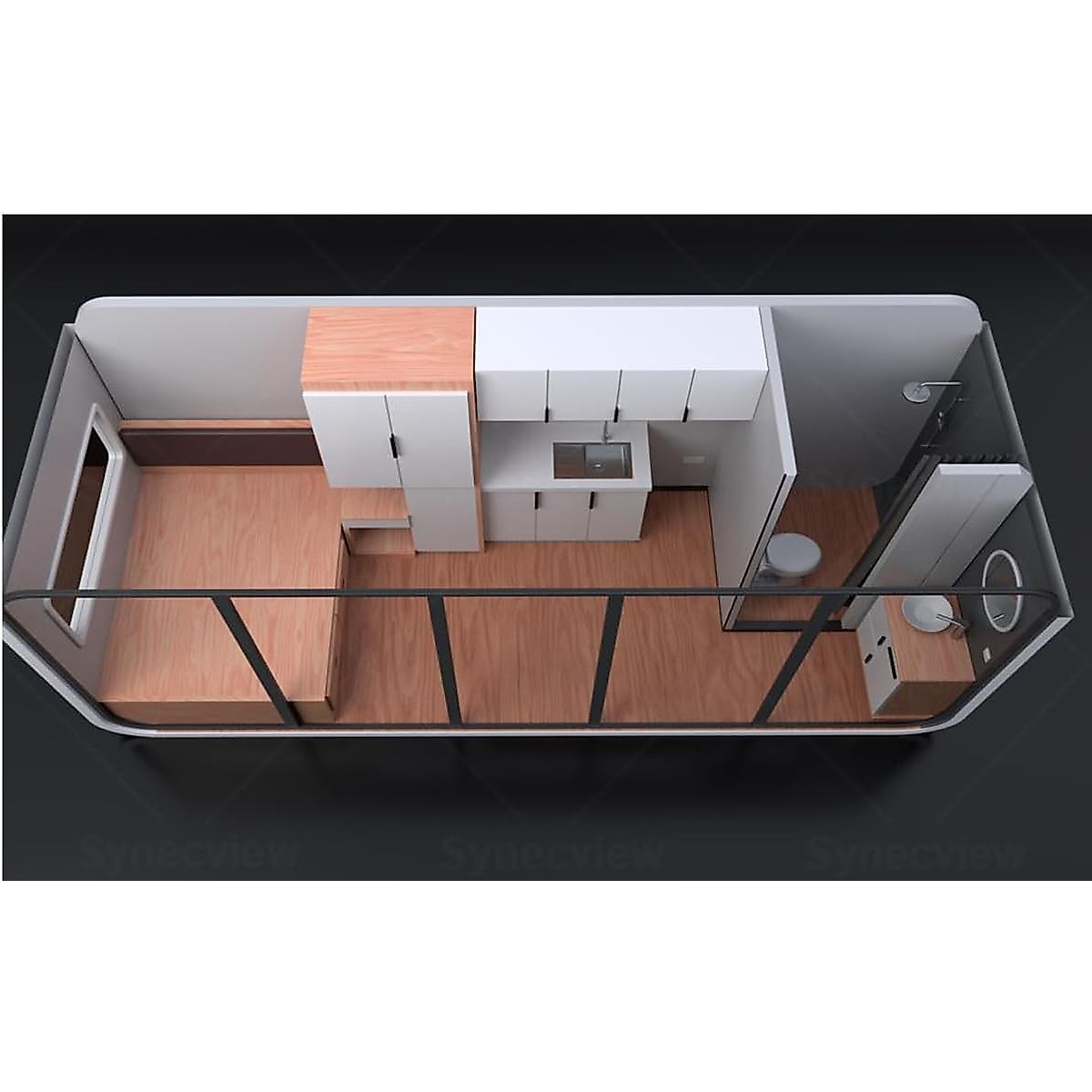 Modular Tiny Home Pod 20FT Cabin for B&B, Office, Outdoor Living Premium Tiny House, Prefabricated House, Portable House