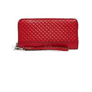 Vera Bradley Carryall RFID Accordion Wristlet, Leather, Cardinal Red