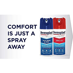 Dermoplast Pain, Burn & Itch Relief Spray for Minor Cuts, Burns and Bug Bites, 2.75 Oz (Packaging May Vary)