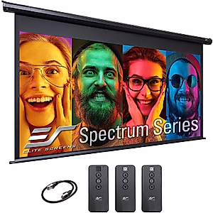 Elite Screens 125-INCH Spectrum RC1, Motorized Electric Projector Screen Home Theater 8K/4K Ultra HD Ready Projection, ELECTRIC125H2