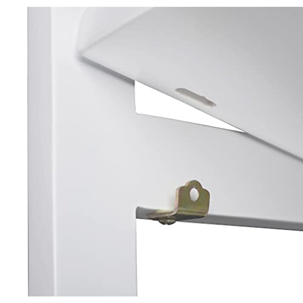 Regency Flip Flop 67 in Square Folding Bookcase with Folding Fabric Bins- White/White