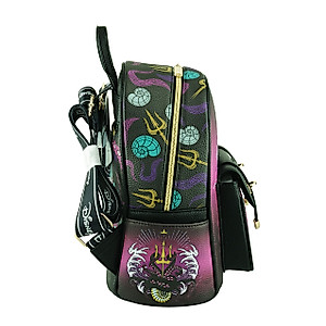 Wondapop Disney Ursula 11" Vegan Leather Fashion Mini Backpack