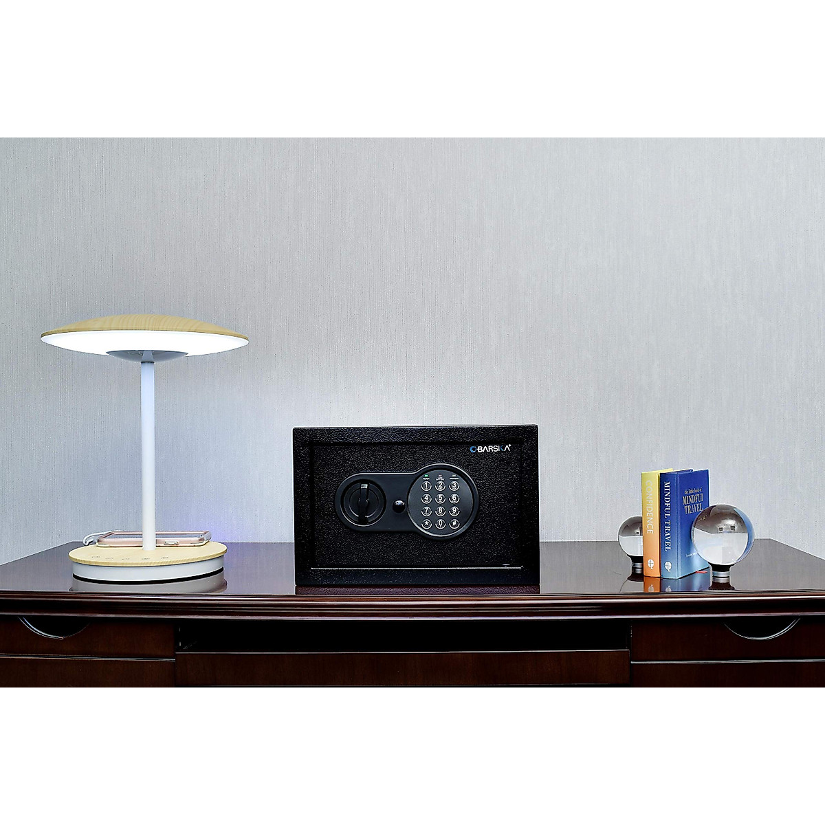 Barska Digital Keypad Home & Office Steel Security Safe Lock Box with Deadbolts - 0.36 Cu Ft Compact