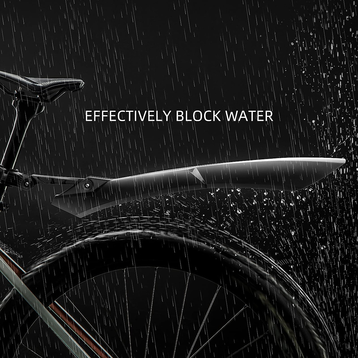 ROCKBROS Bike Fenders MTB Bike Mudguard Adjustable Front Rear Bicycle Fenders Set Quick Release Cycling Splash Guard for 24-29 inch Mountain Road Bike