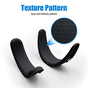 HUAYUWA VR Face Pad Suit Set Fits for Oculus Rift S Headset Accessories, 1 Silicone Protective Cover + 1 Front Foam + 1 Rear Foam Silicone Cover (Black)