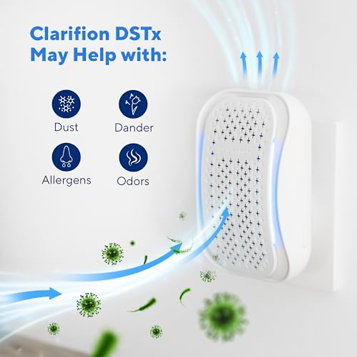 Clarifion Air Ionizer (3 Pack), Clarifion DSTx Portable Air Purifier (3 Pack) and Clarifion ODRx UV-C Light Sanitizer (3 Pack) Bundle