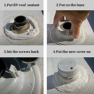 HOMEE RV Plumbing Vent Cap, Sewer Vent Cap, Plastic Roof Cover for Trailer Camper 1 to 2 3/8 Inch- White