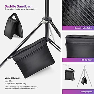 LimoStudio 10' x 9.6' (W x H) Heavy Duty Photo Studio Adjustable Muslin Backdrop Stands, Background Backdrop Support Kit with Super Clamps, Backdrop String Clip Holders, Sandbags, AGG2862