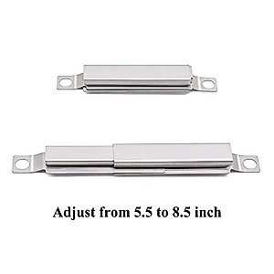 WALBZS Replacement Adjustable Crossover Channel/Tubes 5.5 up to 8.5 Inch for Nexgrill 720-0830h and Charbroil 463344116, 463241113, 463449914, 463436215, 463244011, Thermos 461442114 (4 Pcs)