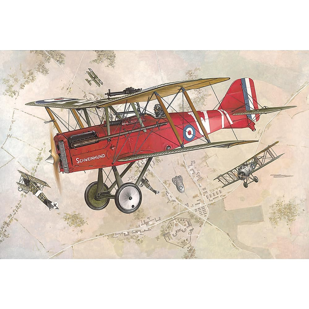Roden S.E.5A Wolseley Viper Single Seat Biplane Fighter Airplane Model Building Kit, 1/32 Scale