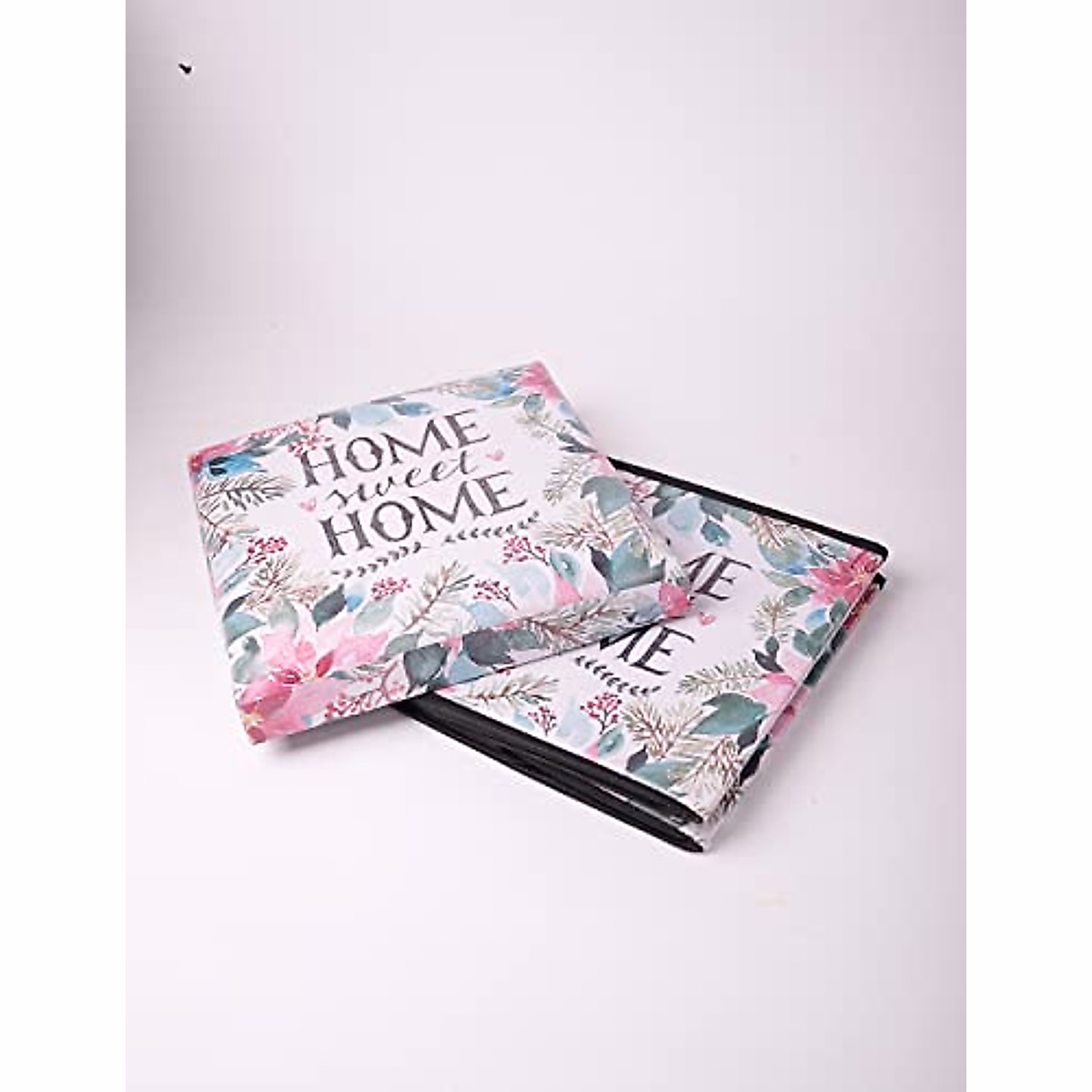 HONCOEN Folding Ottoman Footrest Keepsake Box Modern Decor Gifts Home Statue Sculpture Leather Footstool Arts Crafts 13x13inch