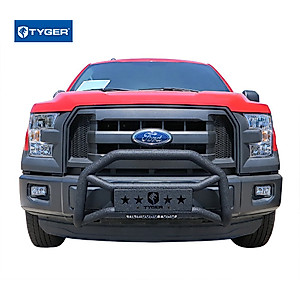 Tyger Auto TG-GD6F60098 Front Bumper Guard Compatible with 2004-2024 Ford F150 (Exclude Heritage, Raptor, 20-22 Diesel, 22-24 Lightning EV) | Textured Black | Light Mount | Bull Bar