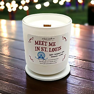 St. Louis Candle Co | Scented Candle | 8 oz | glass container with metal lid | gift boxed | coconut soy wax | home decor | bathroom decor | long-lasting | made in the U.S.A. (Meet Me in St. Louis)