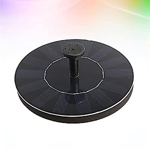 BESPORTBLE Fountain Pond Different Professional Fontain Pump, for Garden Park Pump Tank, Pond, Black Floating Solar and Pool Bird Water W Bath, Round Fish with Nozzles Decoration Waterfall