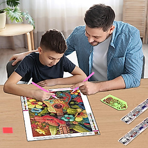 RICUVED Diamond Art, Guitars Diamond Art Kits for Adults, Flowers Diamonds Gem Art 5D Full Round Drill Musical Instrument Diamond Arts and Crafts Home Wall Decor 12x16Inch