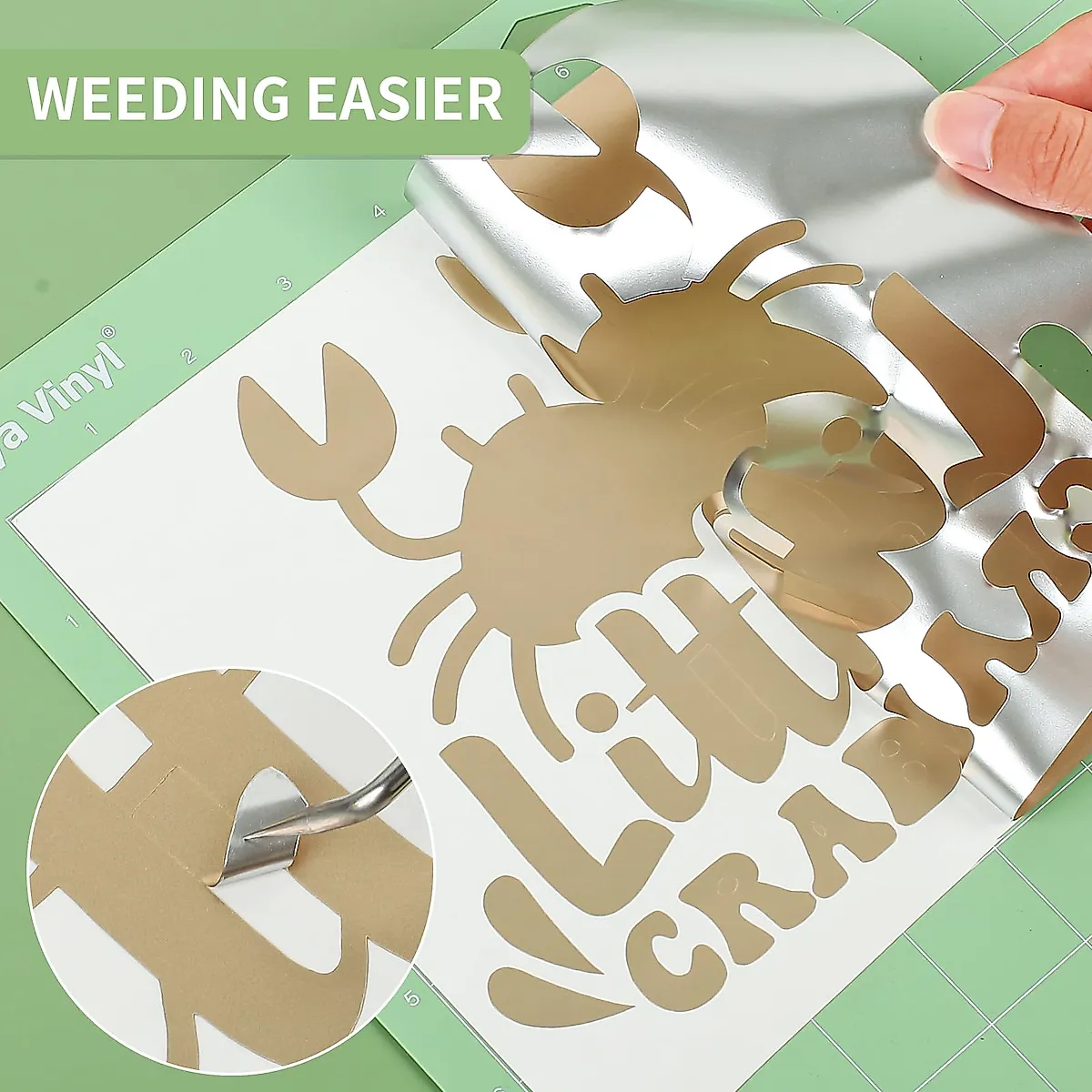 Lya Vinyl Champagne Gold Permanent Adhesive Vinyl,12" x12ft Matte Metallic Vinyl Roll for Home Decoration,Mug, Cup, Windows, Ceramics, Party Decoration