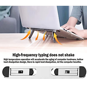 REYPAZ Notebook, Laptop Stand for Desk - Adjustable Ergonomic Aluminum Computer Holder for Laptop - Portable Laptop Holder for Home, Office Desk etc