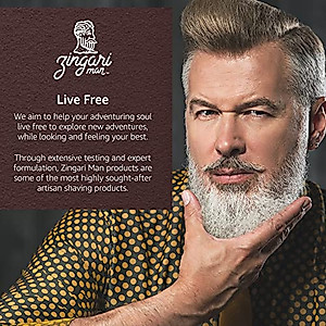 Zingari Man The Gent Beard Elixir - Argan Beard Oil for Men - Natural Jojoba Oil, Bayberry Fruit Wax, Fragrance - Gifts for Boyfriend, Dad - Glass Bottle with Pump (2oz)