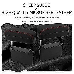 AOWIS Car Console Armrest Box Arm Rest Height Adjustable Comfort Elbow Pad Universal (Black Blue)