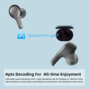 Edifier True Wireless Earbuds X5 Bluetooth 5.0 Earphones in Ear with Charging Case Easy-Pairing Noice Canceling Calls,Deep Bass for Sports Black