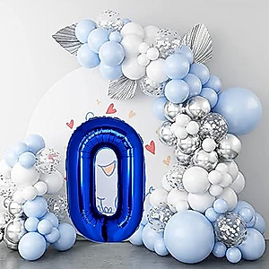 40 Inch Giant Navy Blue Number 50 Balloon, Helium Mylar Foil Number Balloons for Birthday Party, 50th Birthday Decorations for kids and adults, 50 Year Anniversary Party Decorations Supplies