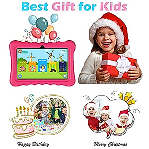 2023 Kids Tablet 7 inch Display Tablet for Toddlers, 32GB ROM, 2GB RAM Android 11.0 Tablet with Parental Control, Educational Games, WiFi, Bluetooth, Dual Camera, Kids Learning TV, Included Case