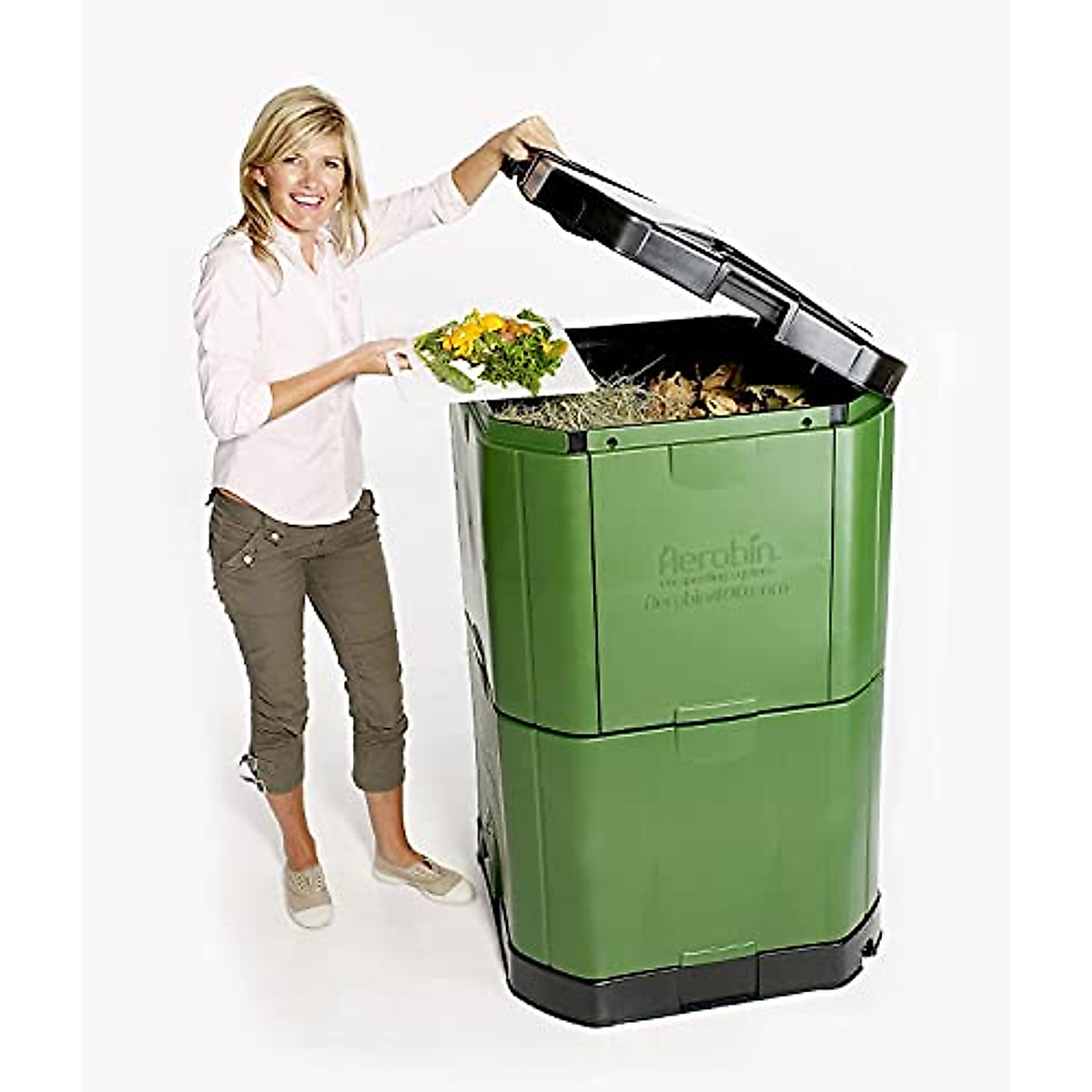 Exaco Aerobin 400 Insulated Compost bin, 113 Gallon, Green