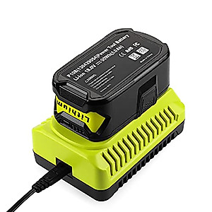 Powilling P117 Dual Chemistry IntelliPort Charger Li-ion & Ni-cad Ni-Mh Battery Charger 12V MAX and 18V MAX for Ryobi ONE Plus