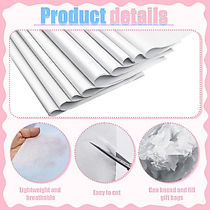 RYKOMO 100 Sheets 15 x 20 Inch Acid Free Tissue Paper for Storage, Unbuffered No Acid Paper White Tissue Paper Large Wrapping Paper Bulk for Preserving Clothing Storage Gift Present Bag Wrap